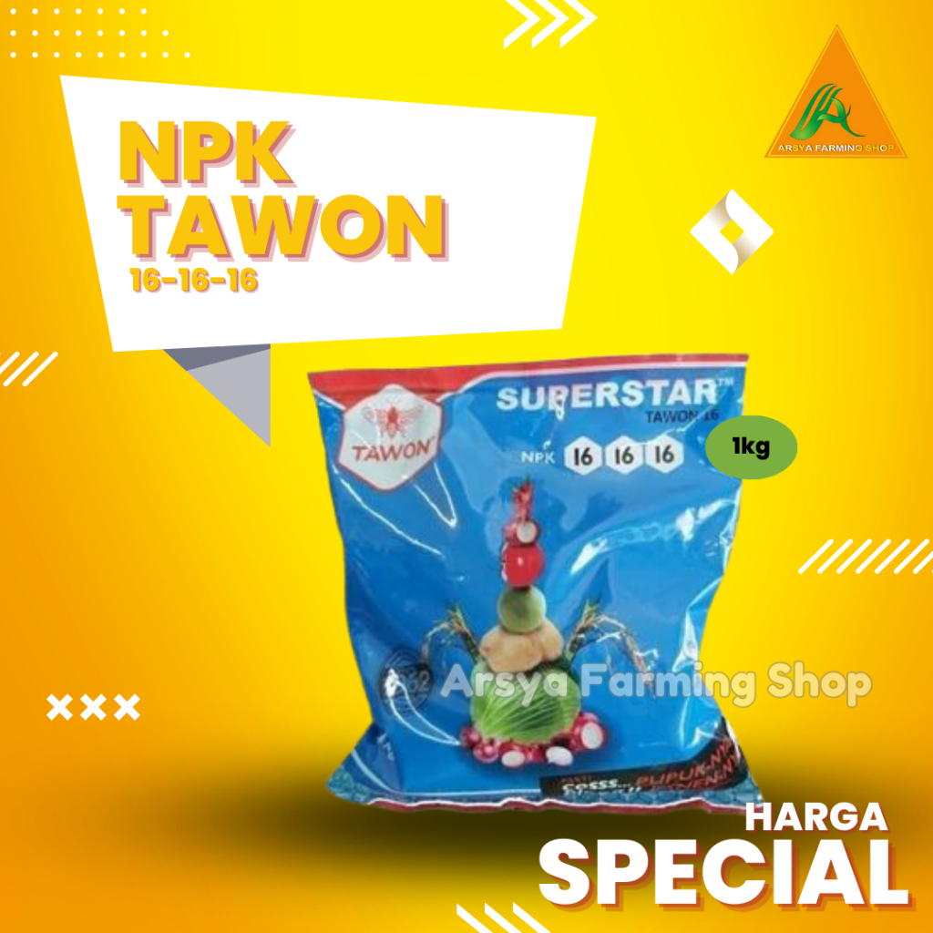 Jual Pupuk NPK 16 16 16 Super Star Cap Tawon Kemasan Brand 1kg | Shopee ...
