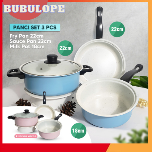 Jual Panci set 3 in 1 fry pan/sauce pan | Shopee Indonesia