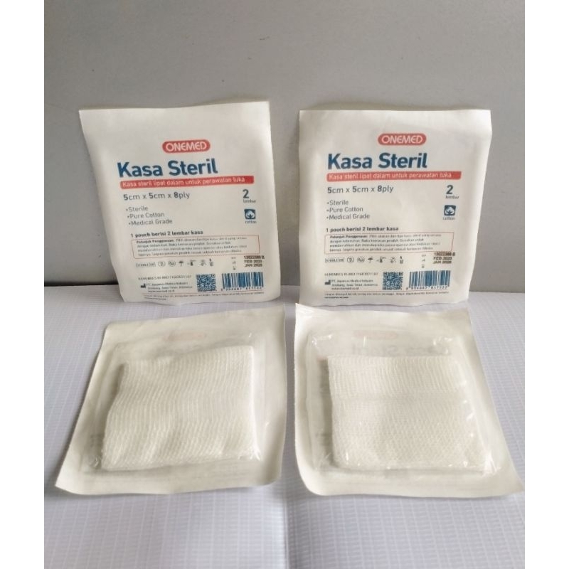 Jual Kasa Steril 5x5cm 8 play isi 2 lembar / Gauze Swab 5x5 8 ply ...