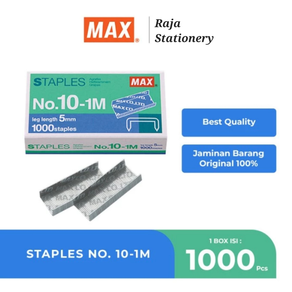 Jual STAPLES MAX 5MM / STEPLES MAX KUALITAS SUPER NO.10-1M | Shopee ...