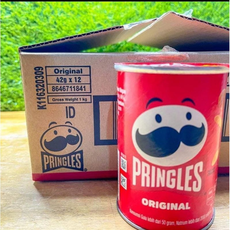 Jual Pringles mini 1 dus isi 12 pc ukuran 42gr murah | Shopee Indonesia