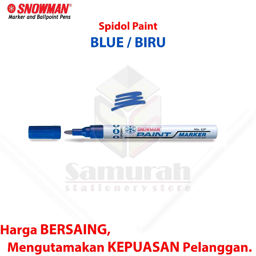 Jual Spidol Paint Marker Snowman Permanent Besar 10 Warna - Emas Perak ...
