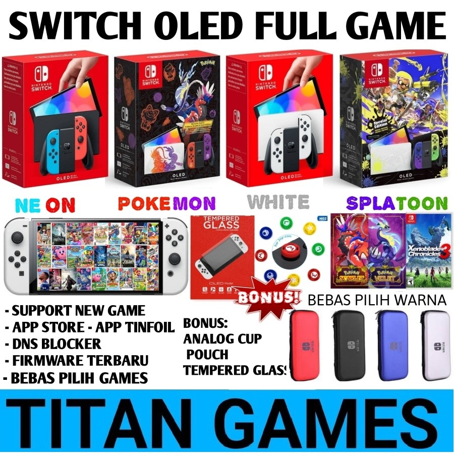 Jual Nintendo Switch Oled Cfw 512gb Full Game Oled Console Cfw Shopee
