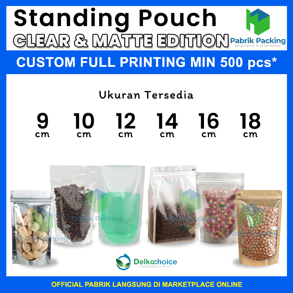 Jual Standing Pouch Plastik Klip Kemasan Snack Kemasan Makanan VARIAN ...
