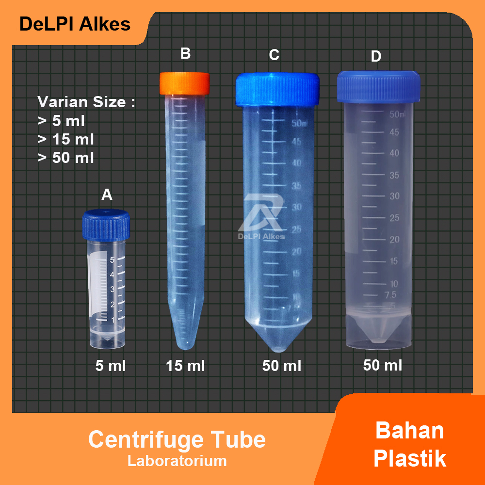Jual Centrifuge Tube Tabung Sentrifus Plastik PP 5 15 50 ml | Shopee ...