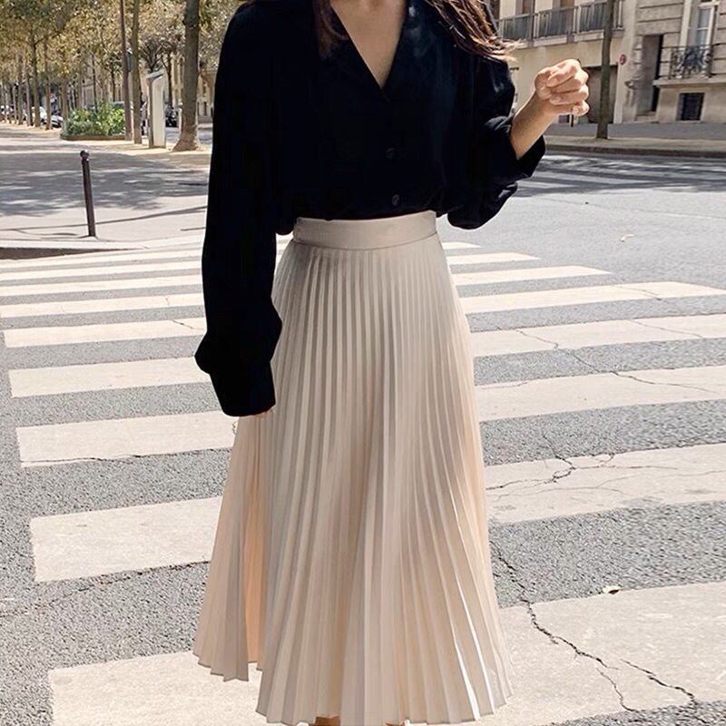 Jual Nora Pleats Skirt | Rok Pleats Wanita | Shopee Indonesia