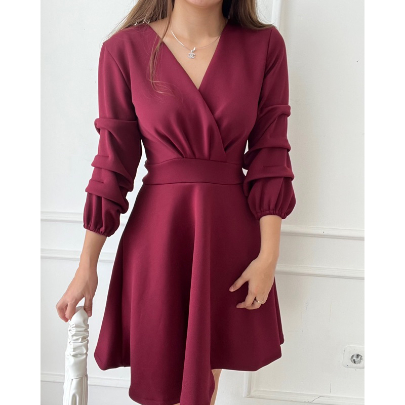 Jual HERFIT kate dress / 9330 dress casual waist wanita pesta midi gaun ...