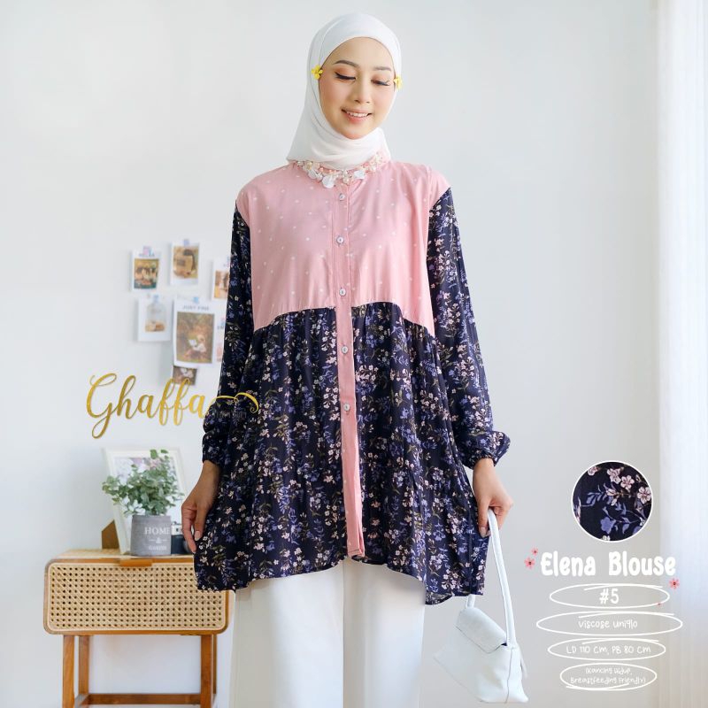 Jual KUMPULAN Kemeja Blouse Kombi Ghaffa Atasan Busui Bahan Rayon ...