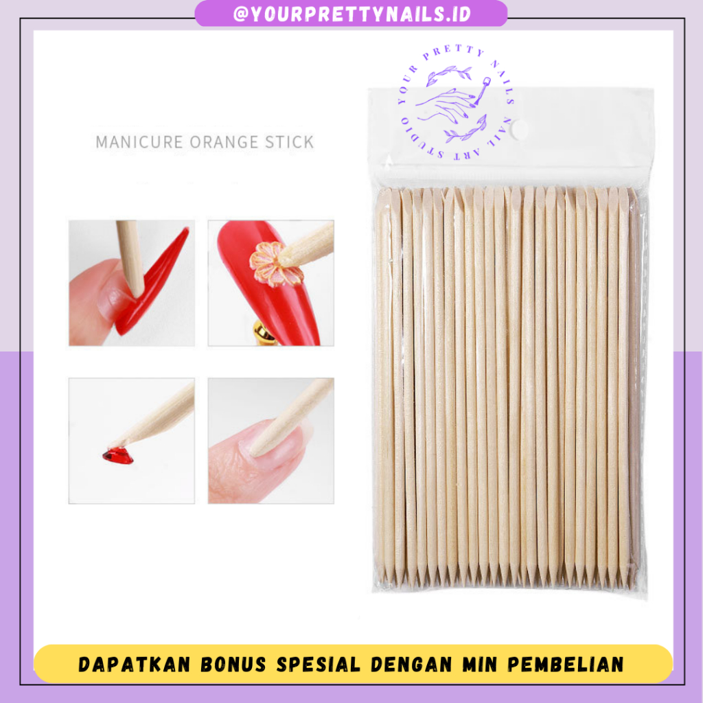 Jual WOODEN STICK ECER / Stick Pendorong Kutikula Wooden Stick ...