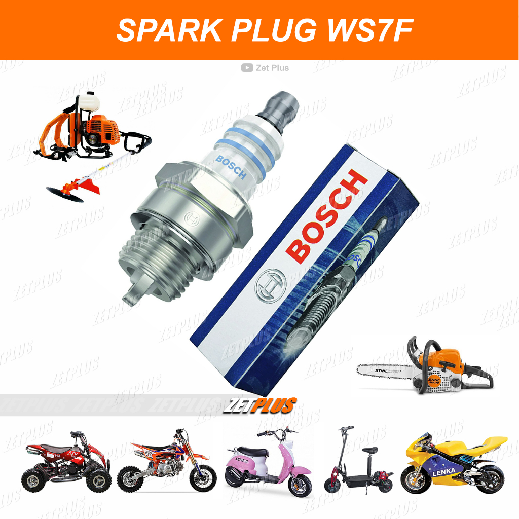 Jual BUSI BOSCH WS7F /Mesin potong rumput 2 tak/mini trail-minibike-ATV 50cc/chainsaw/Sprayer ...