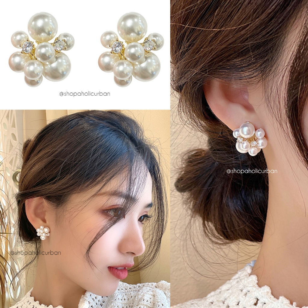Jual Anting Korea Mutiara Anting Tusuk Mutiara Korean Earrings | Shopee ...