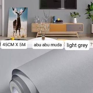 Jual Wallpaper Dinding Kamar Tidur Silver Grey Polos Stiker Triplek ...