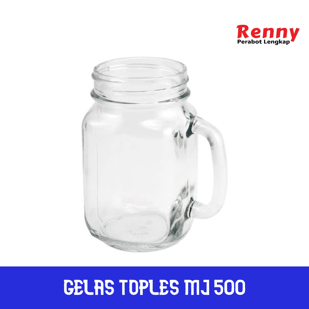 Jual GELAS TOPLES/JAR BELING GAGANG POLOS MJ 500ML | Shopee Indonesia