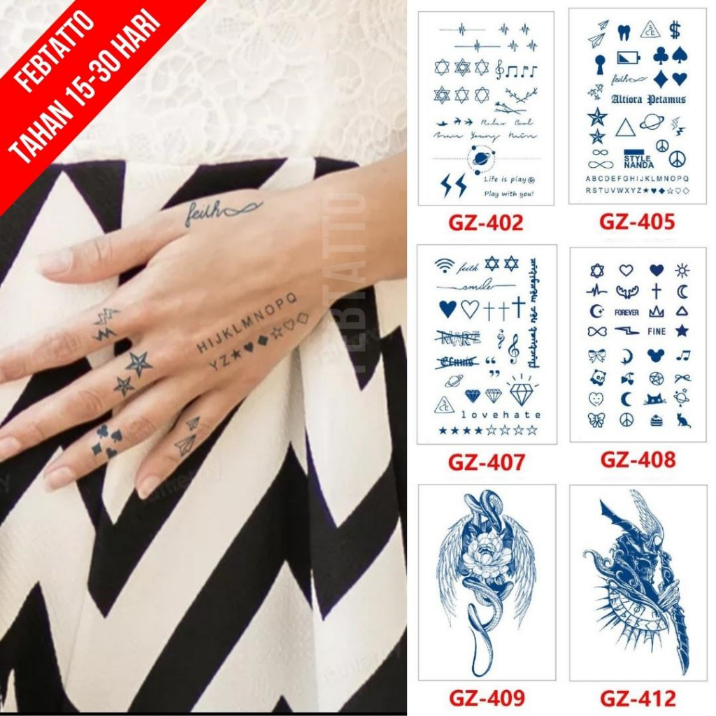 Jual FRUIT INK Tato Semi Pemanent Tahan 1 Bulan Ukuran 11cmx18cmTato ...