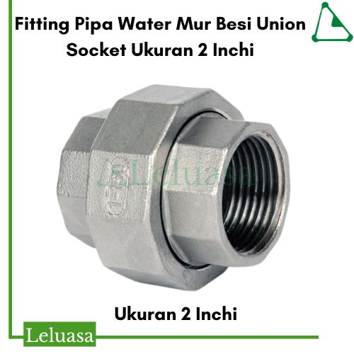 Jual Fitting Pipa Water Mur Besi Union Socket Ukuran 2 Inchi Galvanise ...