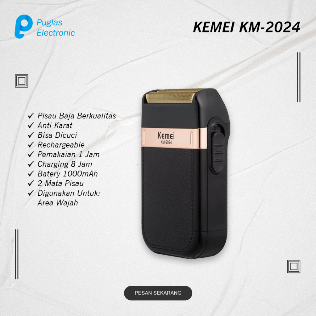 Jual Mesin Cukur Elektrik Kemei KM-2024 Alat Pencukur Kumis Jenggot Jambang Electric Shaver ...