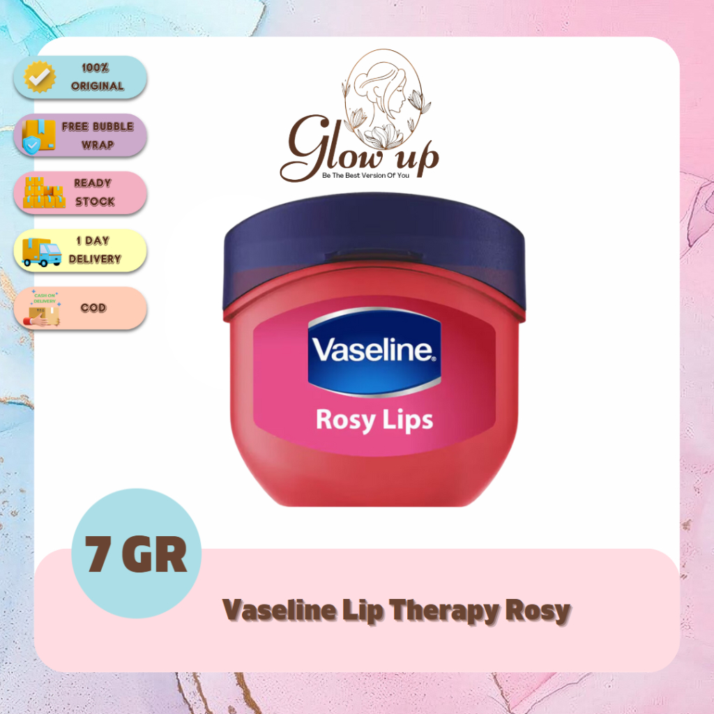 Jual GLOWUP Vaseline Lip Therapy Rosy 7Gr [ MERAH ] / ROSY LIPS FOR ...