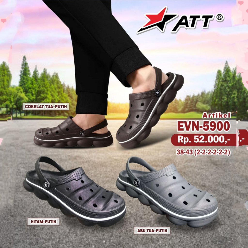 Jual gos ATT EVK 5700 Dan EVK 5400 EVP 5400 Sendal Pao Pria Sandal ...