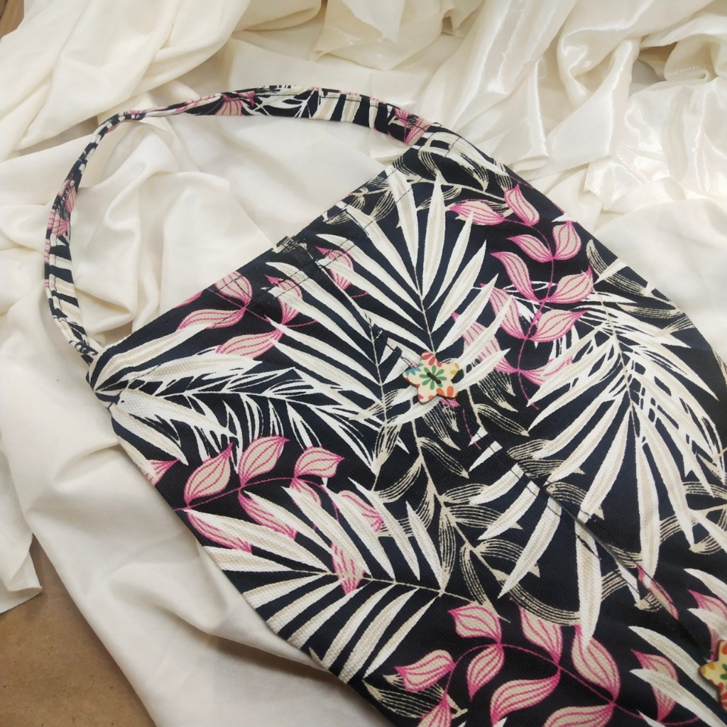 Jual tempat tissue box gantung kanvas tropical asthetic estetik vibes ...