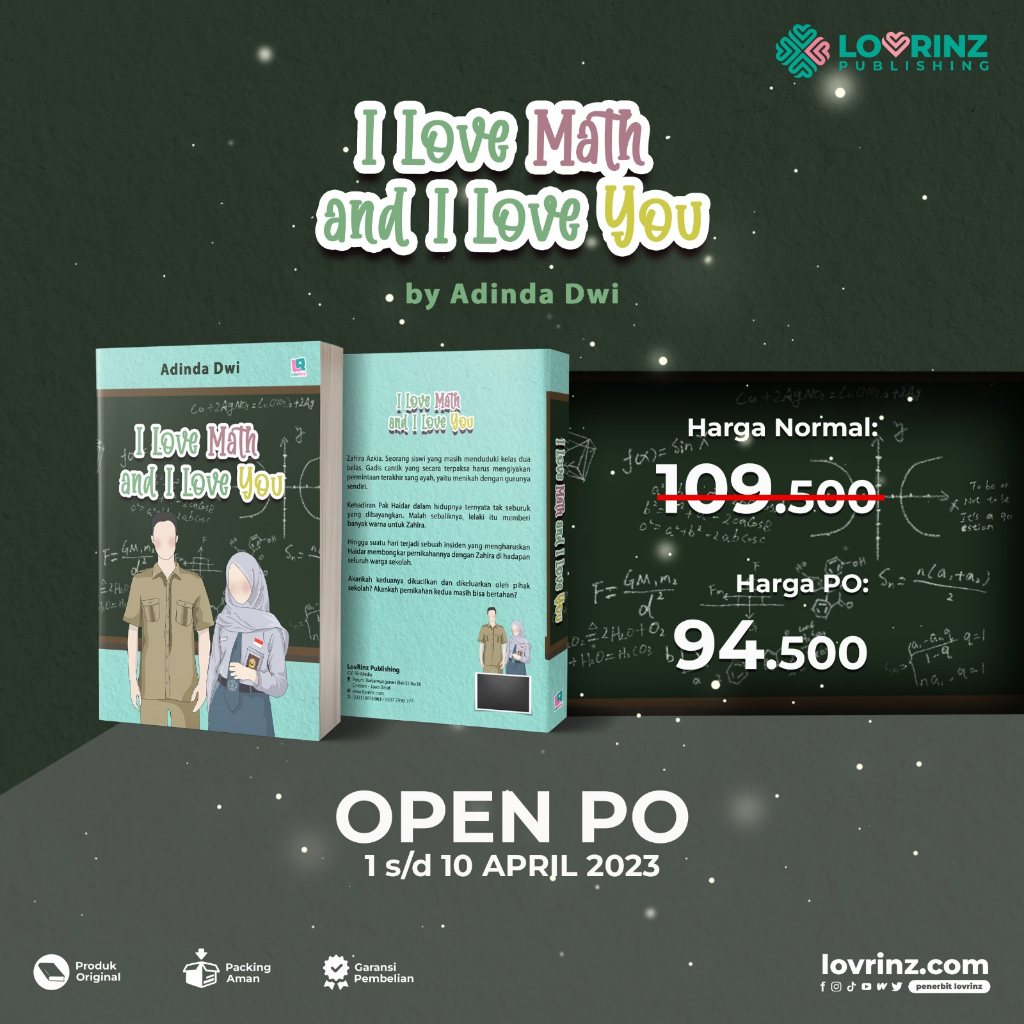 Jual Buku Novel Original I Love Math and I Love You oleh Adinda Dwi - Penerbit LovRinz | Shopee ...