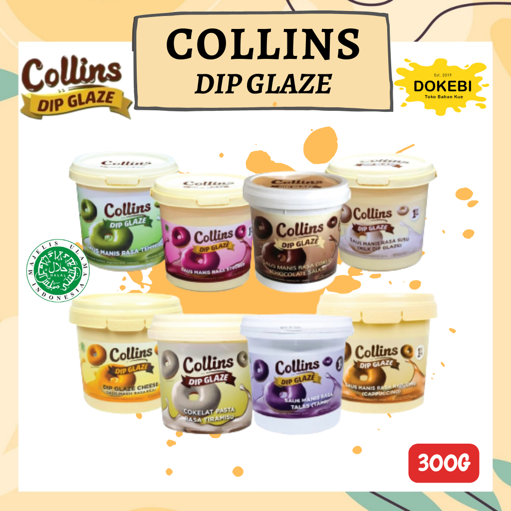 Jual COLLINS DIP GLAZE MINI 300 GR - Topping Selai Donat Roti Kue Aneka ...
