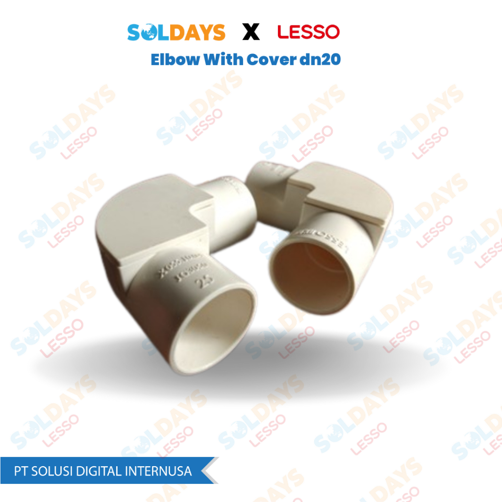 Jual Lesso Elbow Conduit dn20 / Conduit Elbow With Cover 20mm / PVC ...