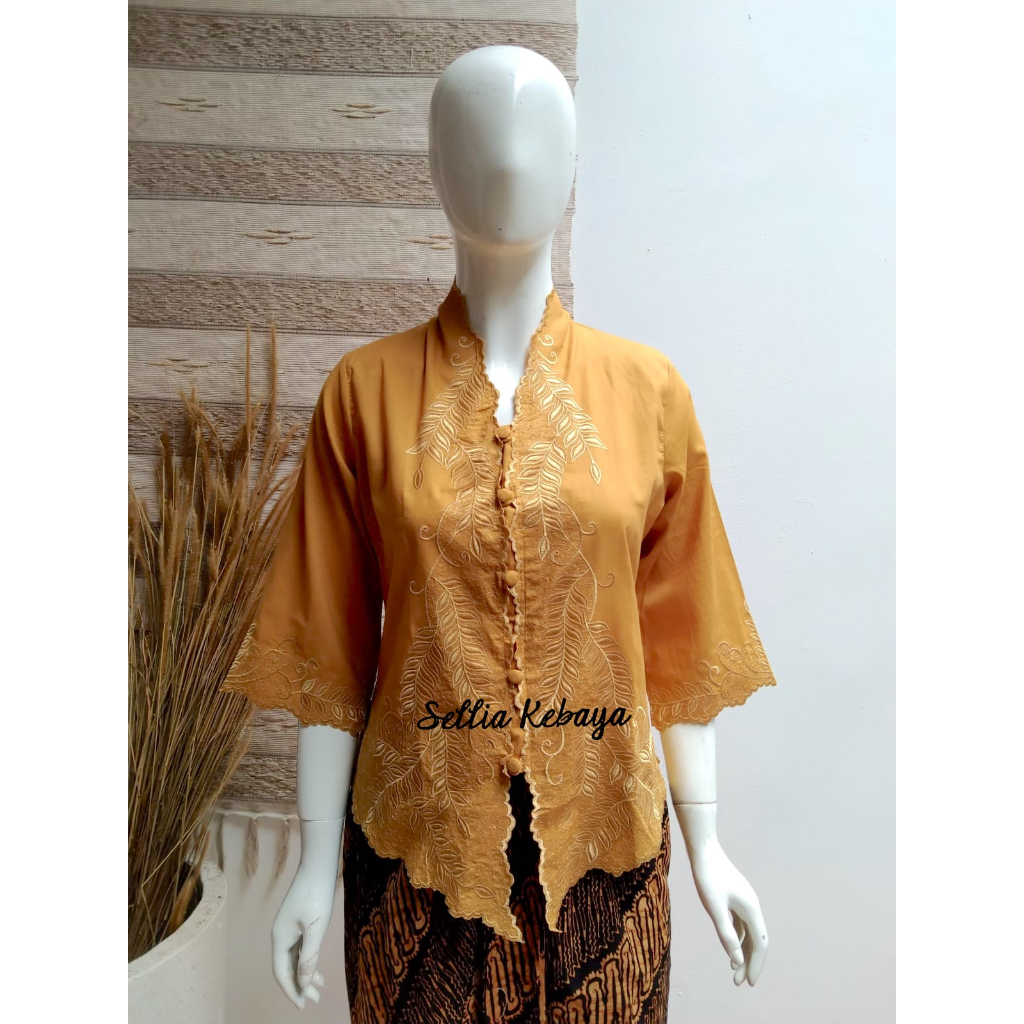 Jual Kebaya Encim Modern Polos - Tangan 3/4 | Shopee Indonesia