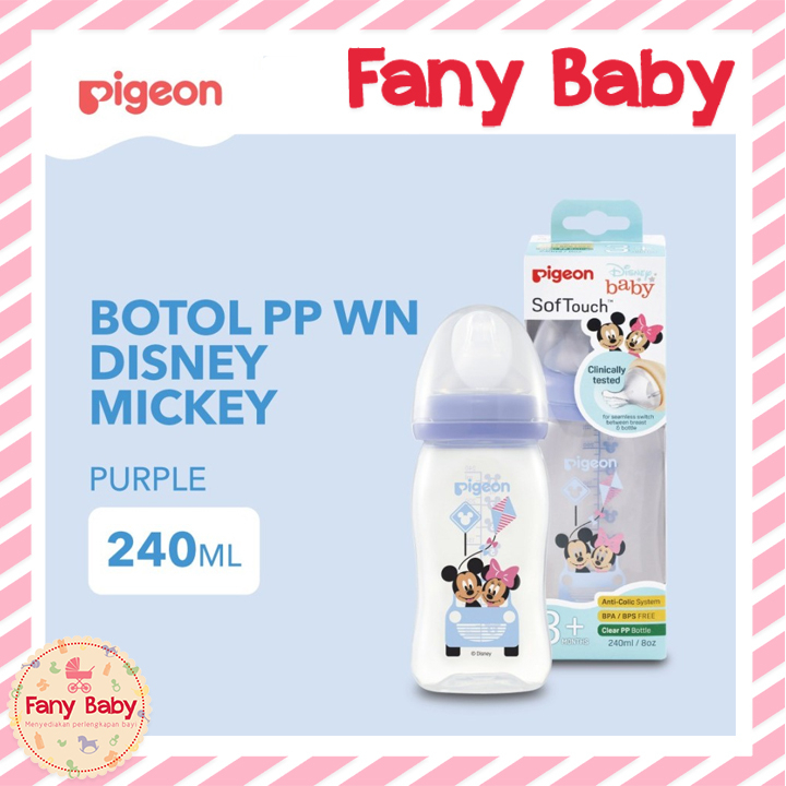 Jual PIGEON BOTTLE PP WIDE NECK 240ML [ DISNEY ] | Shopee Indonesia