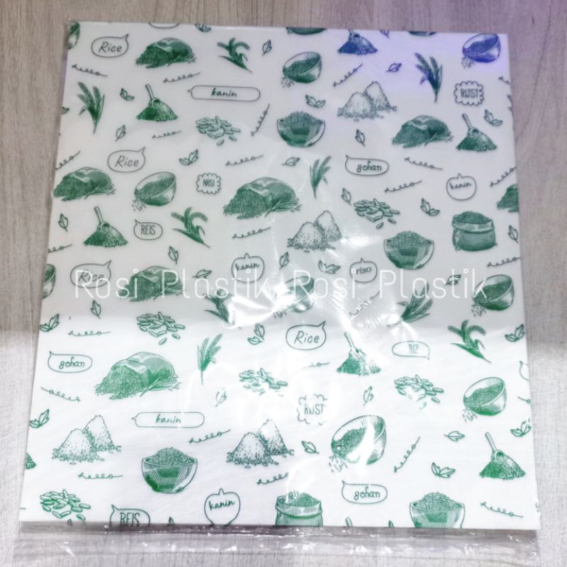 Jual Kertas Nasi Motif isi 100 lembar / Kertas Nasi KFC Polos ...