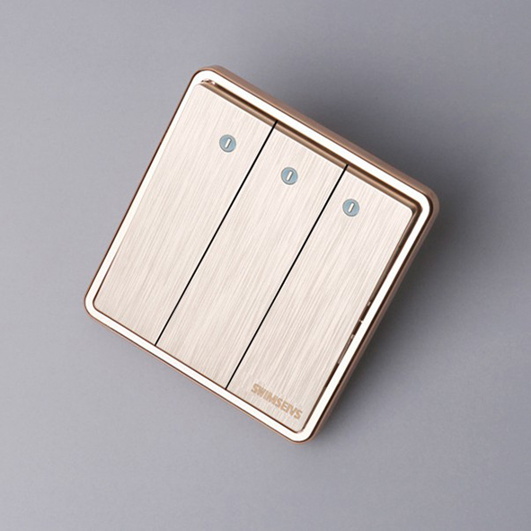 Jual Sakelar Lampu Emas Gold Brushed 1/2/3 Gang Electrical Switch ...