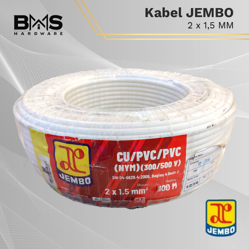 Jual Kabel JEMBO NYM 2x1,5mm Electric Cable (HARGA PER METER) | Shopee Indonesia