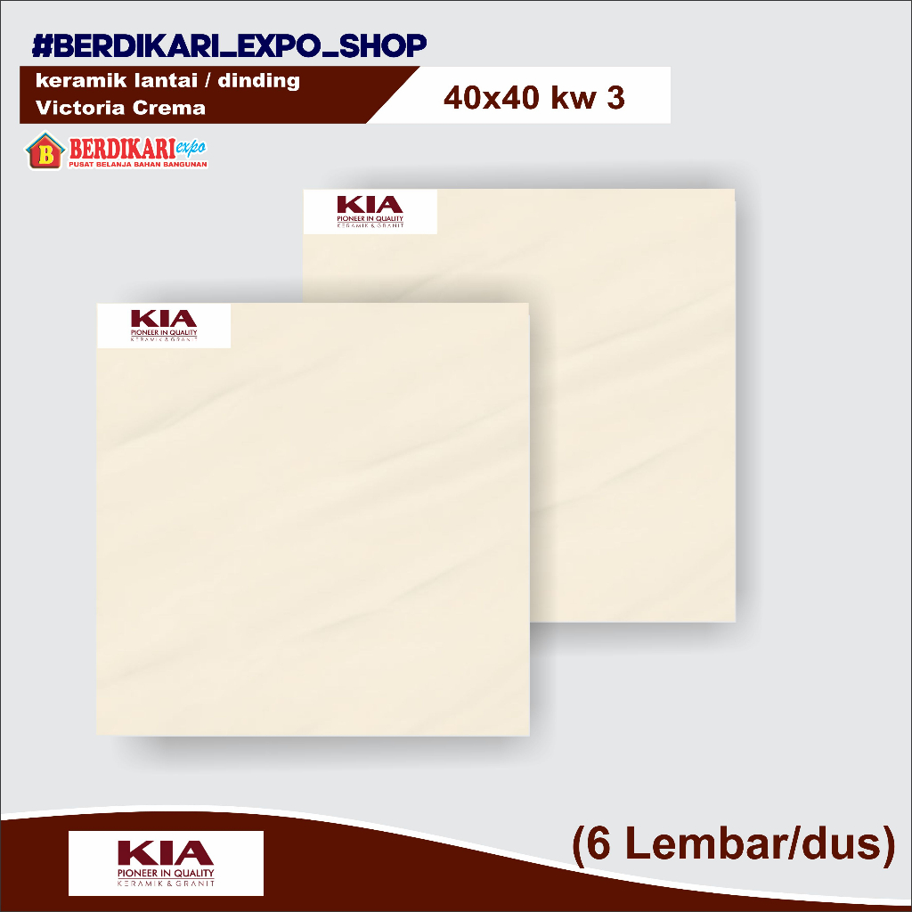 Jual Victoria Crema Keramik KIA 40X40 | Shopee Indonesia