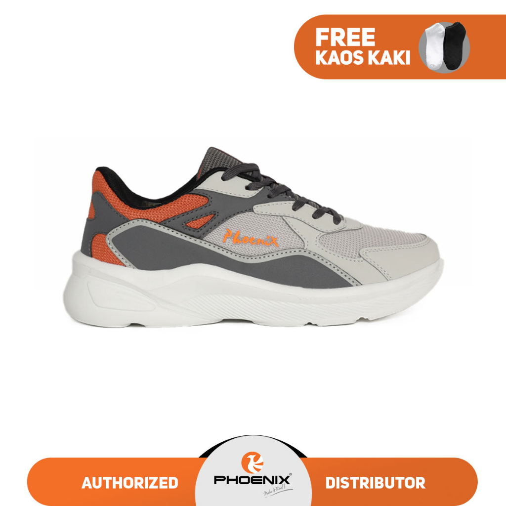 Jual Phoenix Hadji Sepatu Sneakers Pria - Grey | Shopee Indonesia