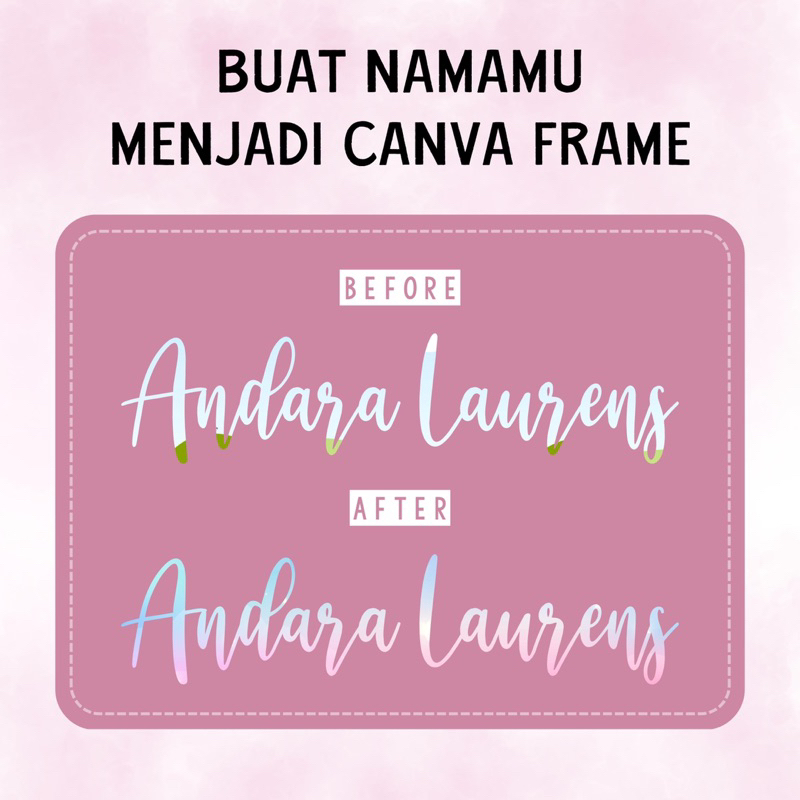 Jual Custom Name Canva Frame Simple Editable | Shopee Indonesia