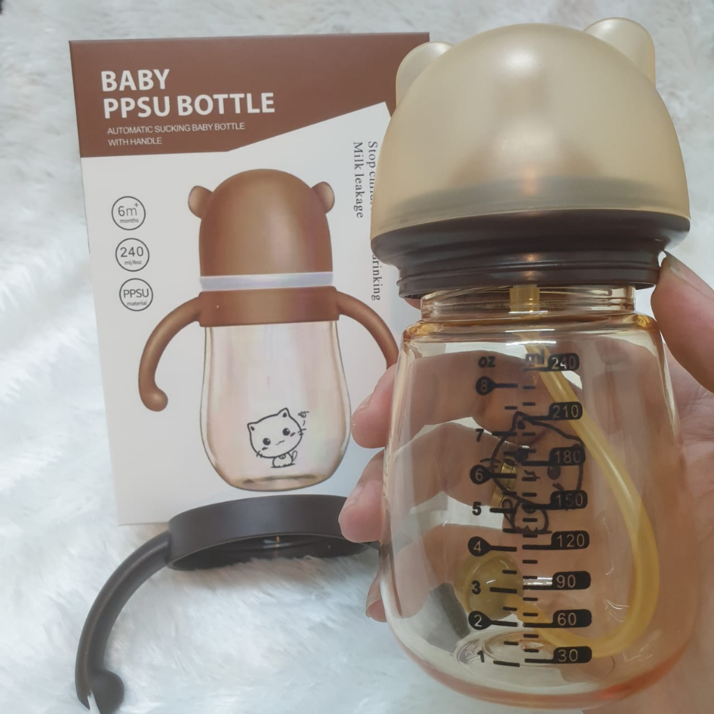 Jual Botol Susu Leher Lebar 300ml Bahan PPSU Termasuk Dot Susu 6+ Bulan | Shopee Indonesia