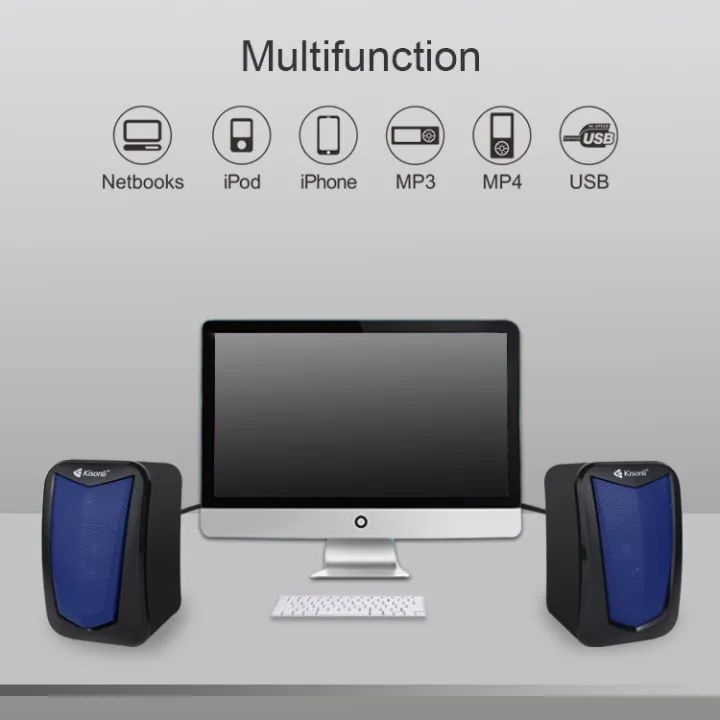 Jual SPEAKER SPEKER SPIKER USB LAPTOP KISONLI A-101S 2 INCH STEREO BASS ...