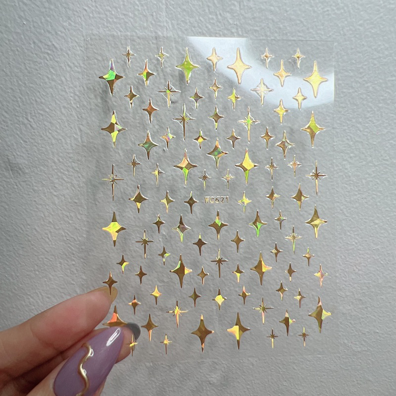 Jual Stiker Sparkle Meteor Love Heart Bintang Decals Back Glue Easy to ...