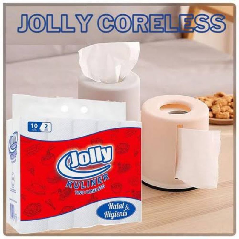 Jual Tissue jolly kuliner tisu toilet coreless/ jolly tisu 10roll/ tisu ...