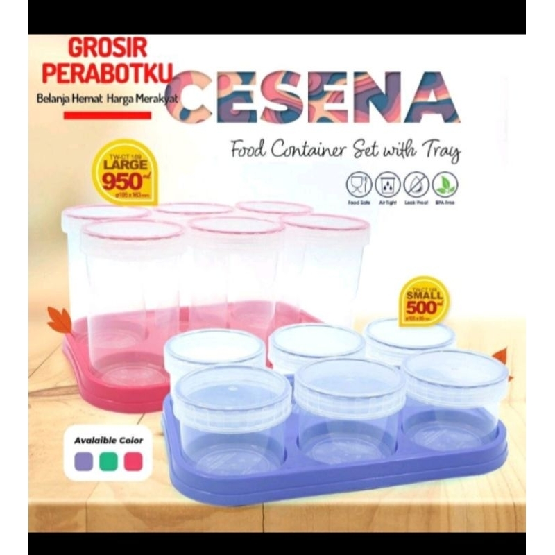 Jual Toples Cesena nampan Set ukuran 500 ml dan 950 ml | Shopee Indonesia