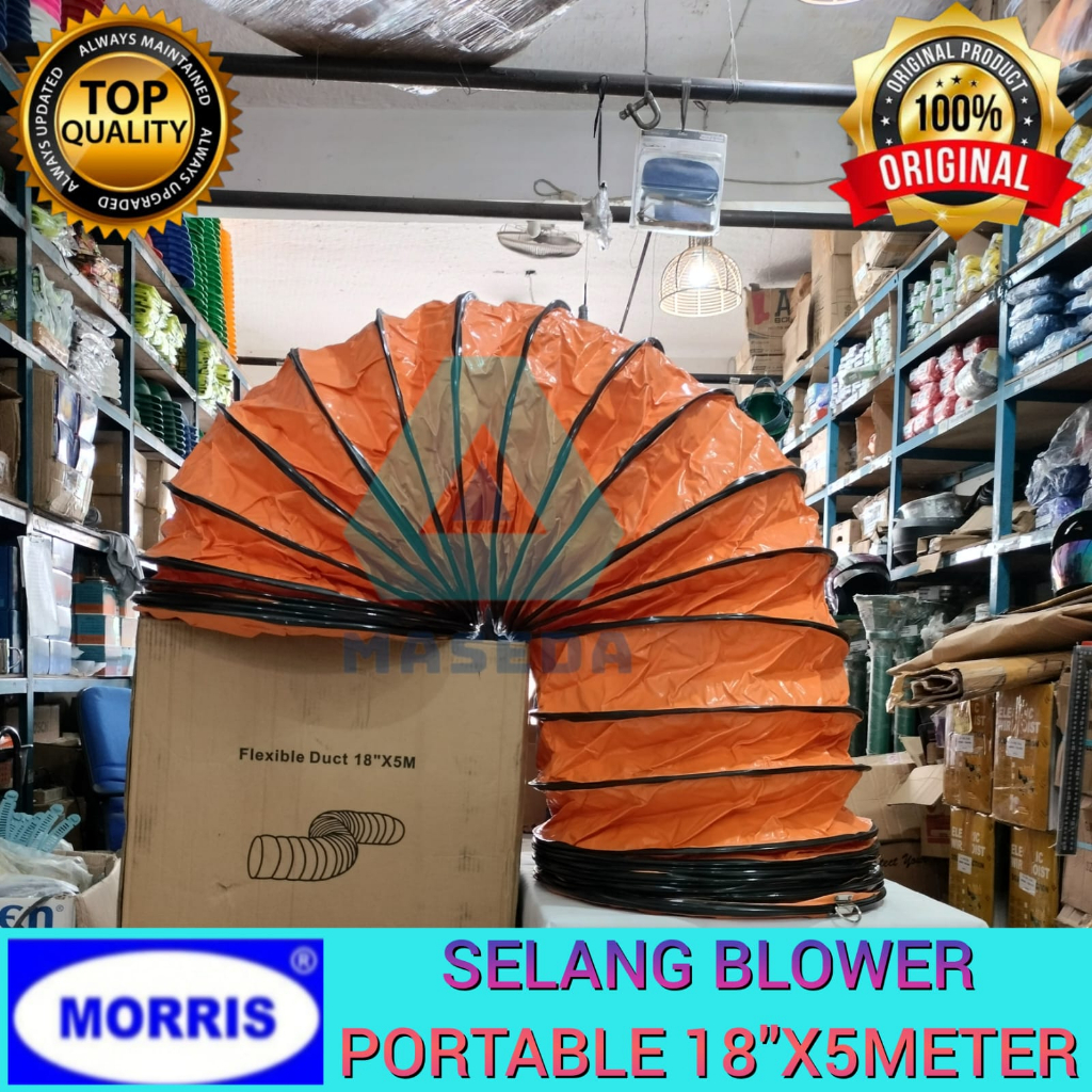 Jual SELANG BLOWER INDUSTRI 18" X 5 METER PORTBALE VENTILATOR FLEXIBLE ...