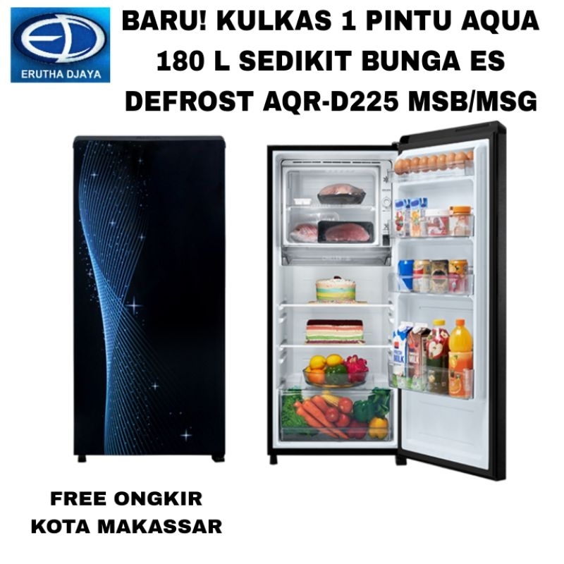 Jual Kulkas 1 pintu aqua 180 l sedikit bunga es aqrd225 msb msg motif ...