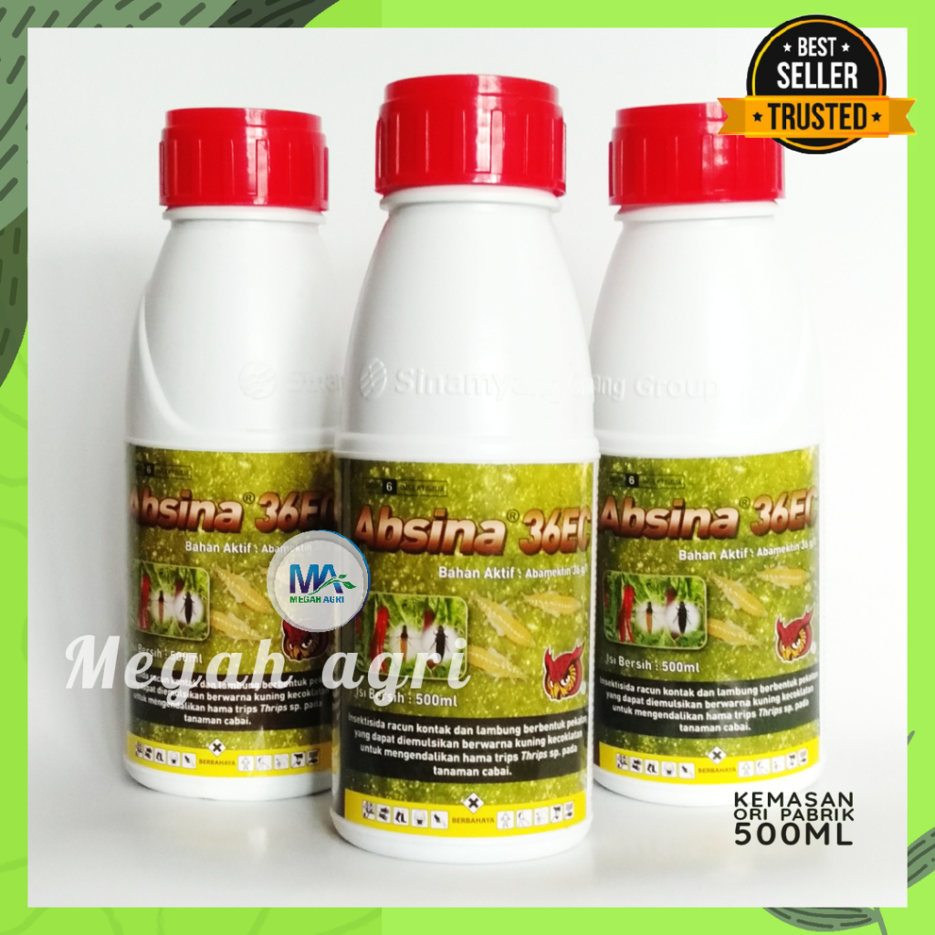 Jual INSEKTISIDA ABSINA 500ML ABAMEKTIN 36EC OBAT ULAT OBAT WERENG ...