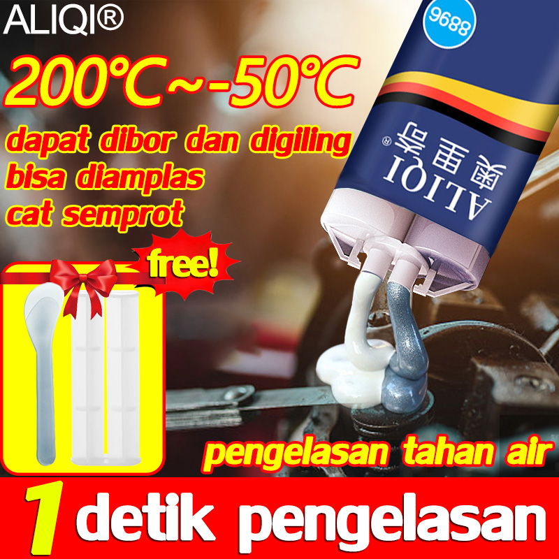 Jual Lem Logam Aliqi 50g 100g 20 Tahun Anti Bocor Perbaikan Besi Baja ...