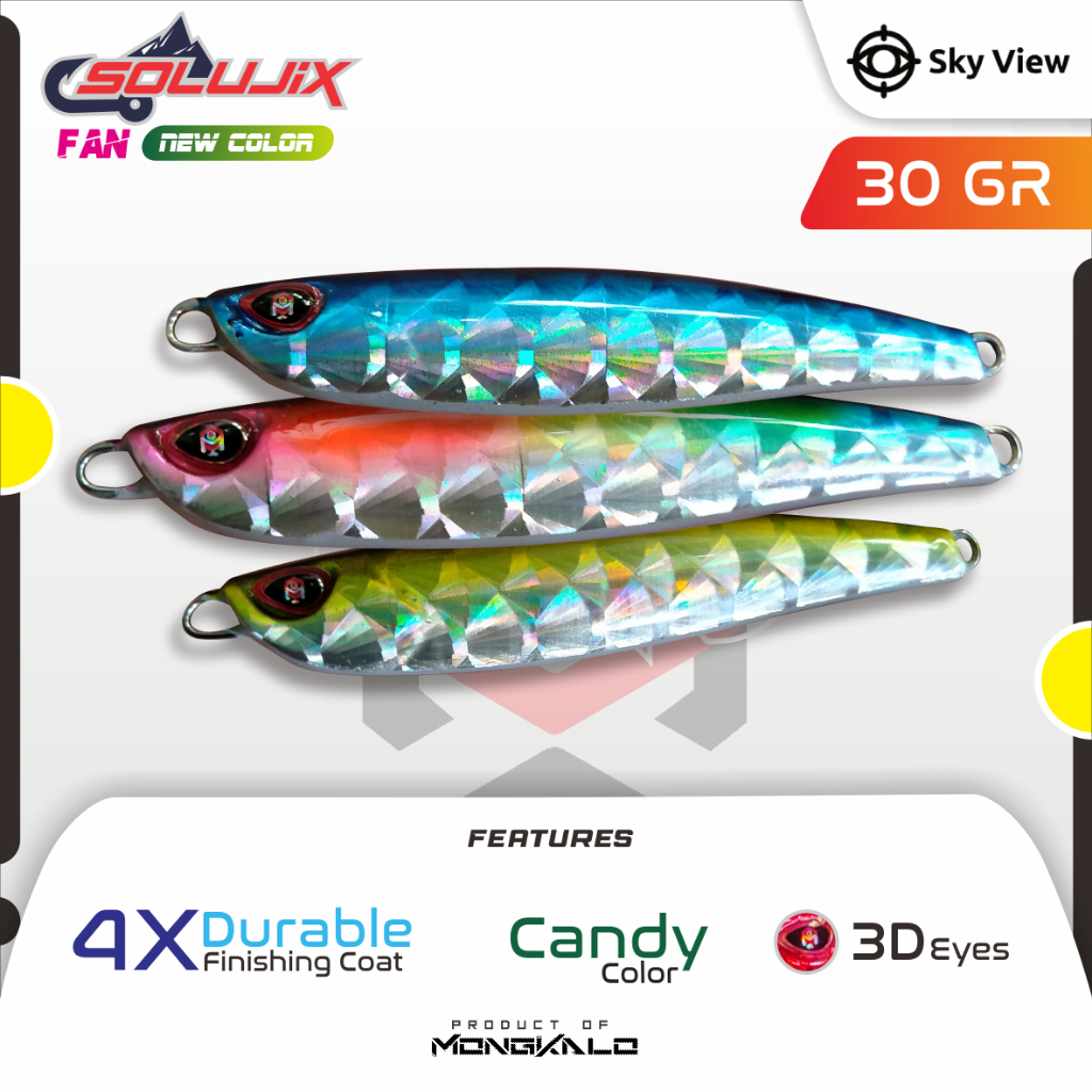 Jual Metal Jig 30 gram MONGKALO SOLUJIX Micro Jig Metaljig Umpan Jig ...