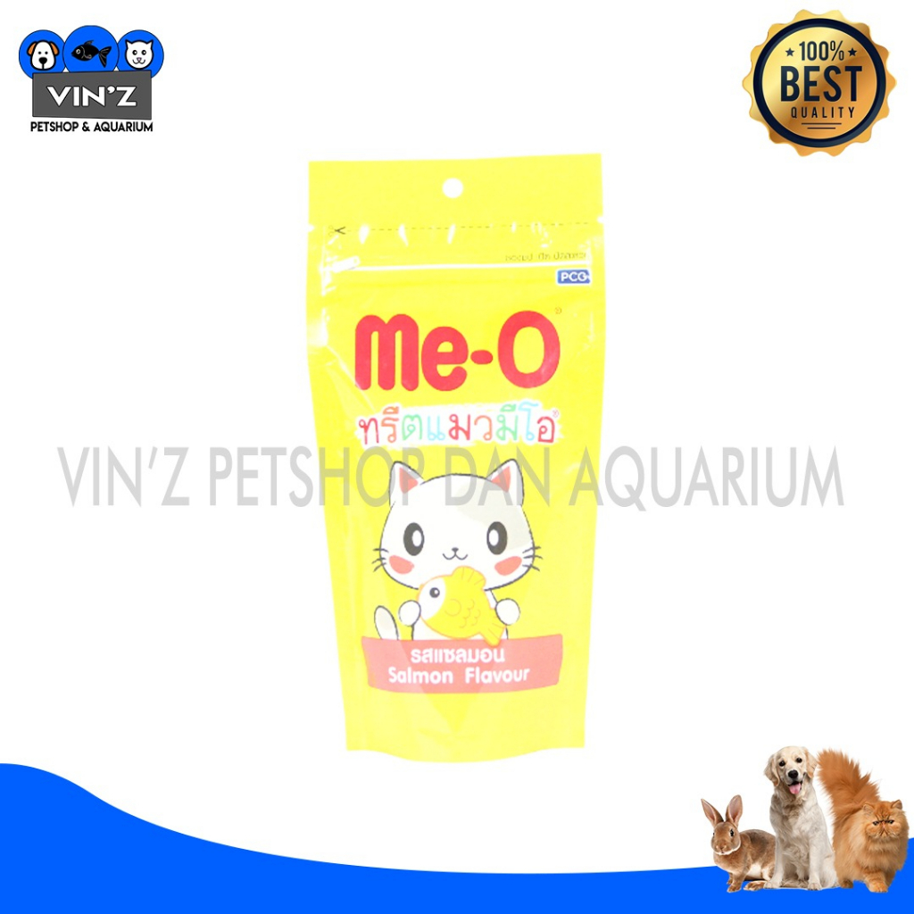 Jual Meo Me-O Snack Kering Cemilan Kucing Rasa Salmon Flavour 50g ...