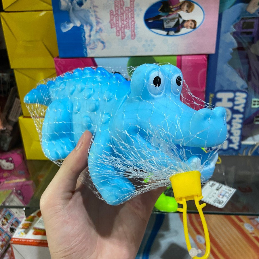 Jual Mainan anak boneka buaya bunyi warna hijau dan biru | Shopee Indonesia