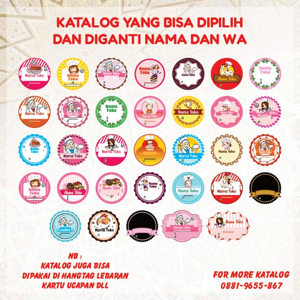 Jual (FREE DESAIN) CETAK STIKER STICKER LABEL MAKANAN / OLSHOP / BONTAX ...