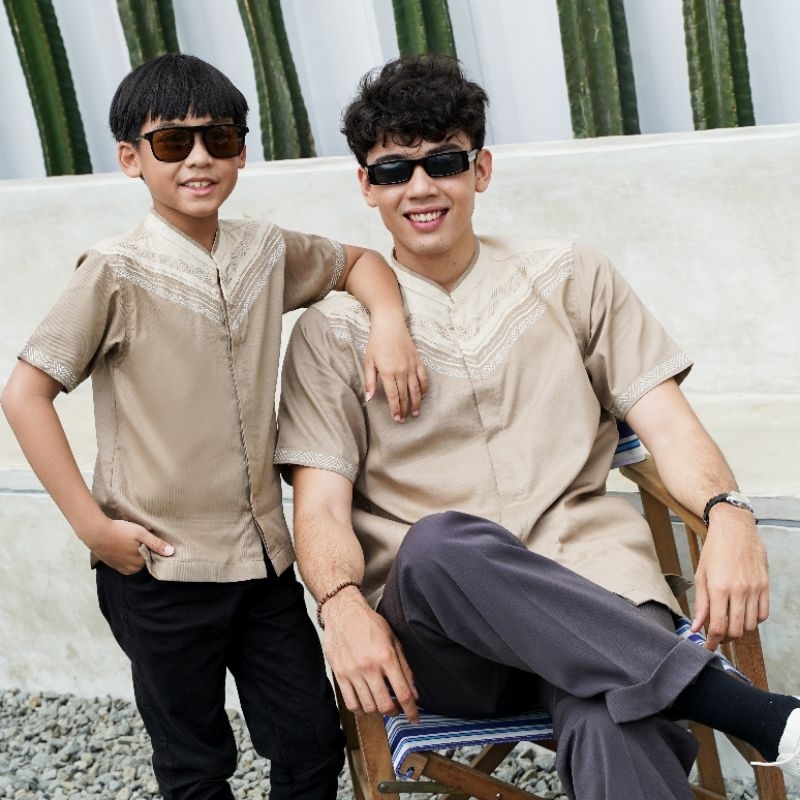 Jual AL-ACHWAN GHIFAR BEIGE BAJU KOKO COUPLE AYAH & ANAK ALACHWAN KIDS ...