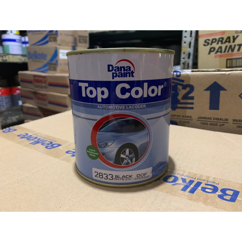 Jual Cat Top Color Dana Paint 2833 Black Doff 1 liter | Shopee Indonesia