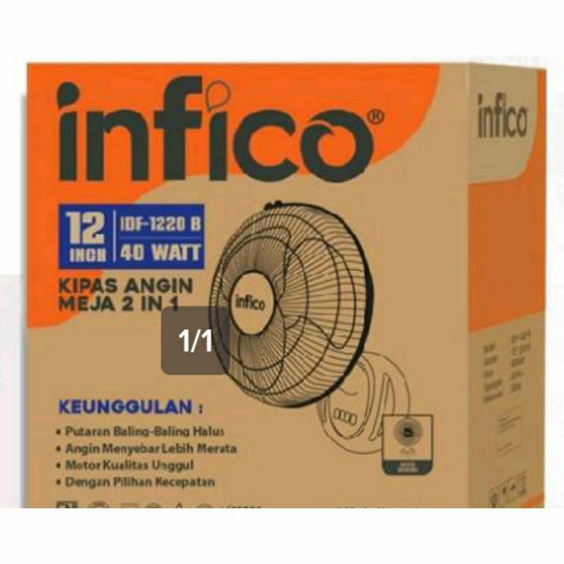 Jual kipas angin meja 12 inch 2in1 deskfan 12inch infico | Shopee Indonesia